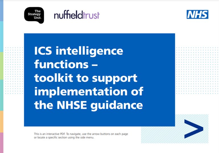 ICS intelligence functions – a toolkit to support the implementation of NHSE guidance | The ...